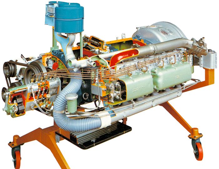 Diesel Bus Engine, 6 Horizontal Cylinder Configuration, Direct ...